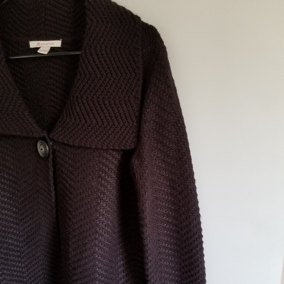 JM Collection | Sweaters | Jm Collections Womens Sweater Jacket Black ...